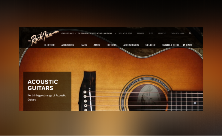 The Rock Inn - eCommerce store for Guitar - Think Tanker